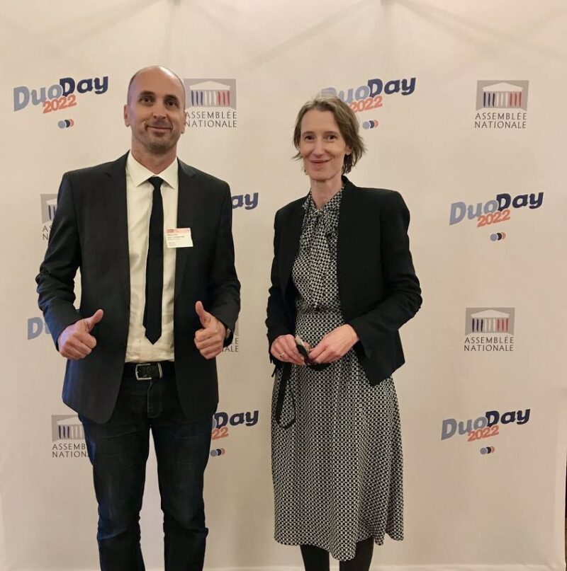 5ème édition du "Duo Day" avec Mathieu - Maud Gatel - Député de Paris ...